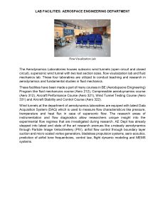 Lab Facilities - NUST College of Aeronautical Engineering (CAE)